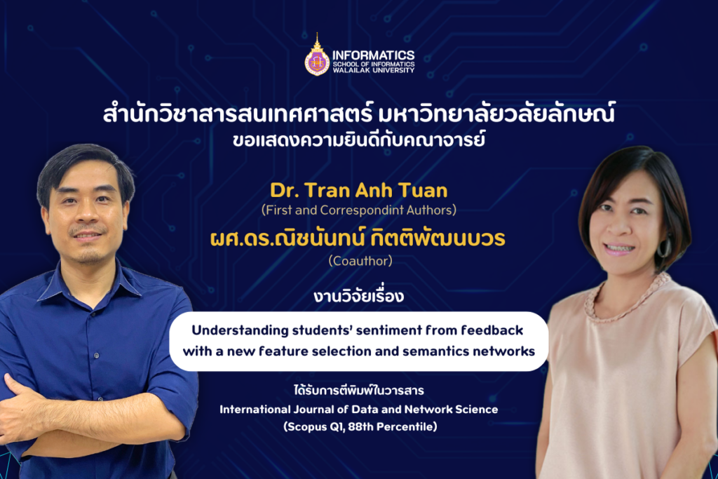 The School of Informatics, Walailak University, extends its ...